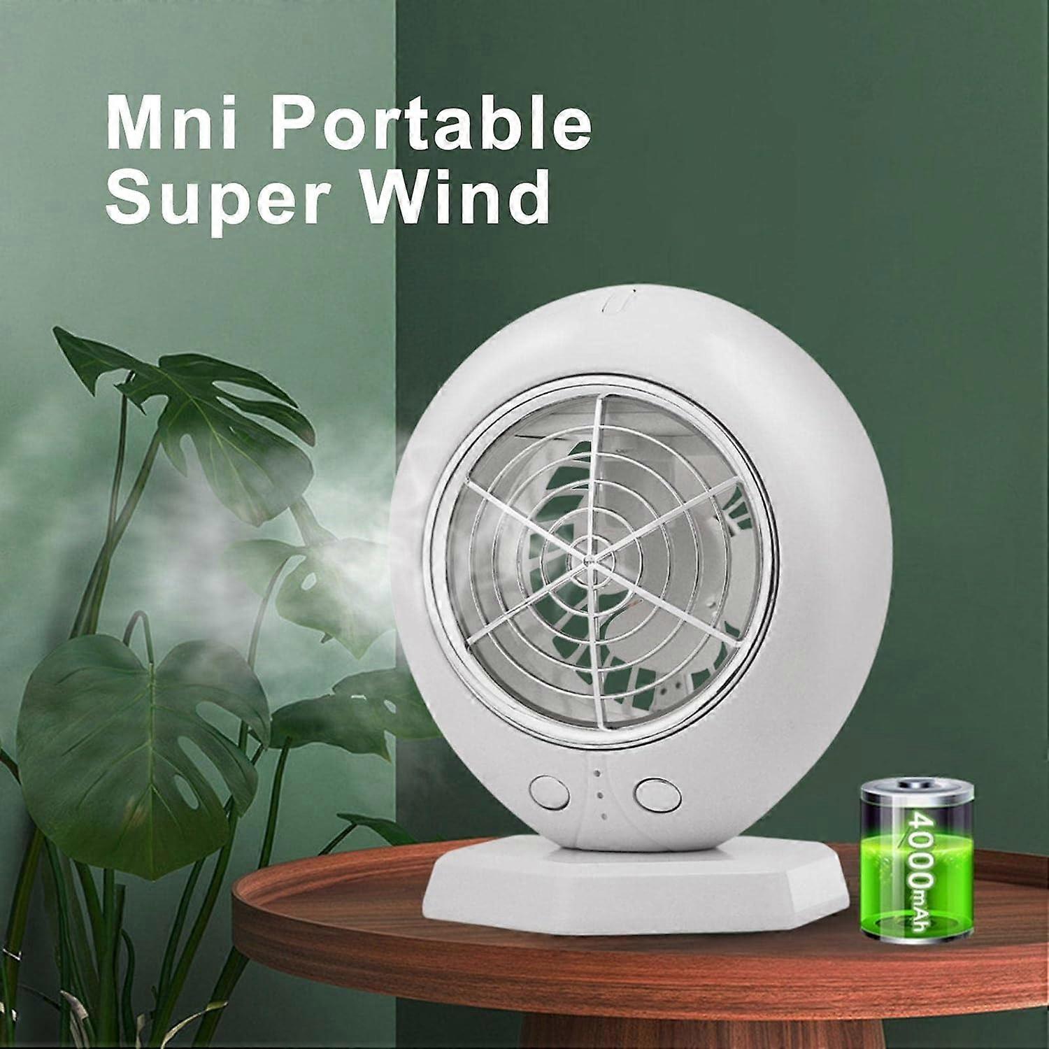 2-piece set Battery Operated Misting Fan,Desktop Fan Battery Powered ...