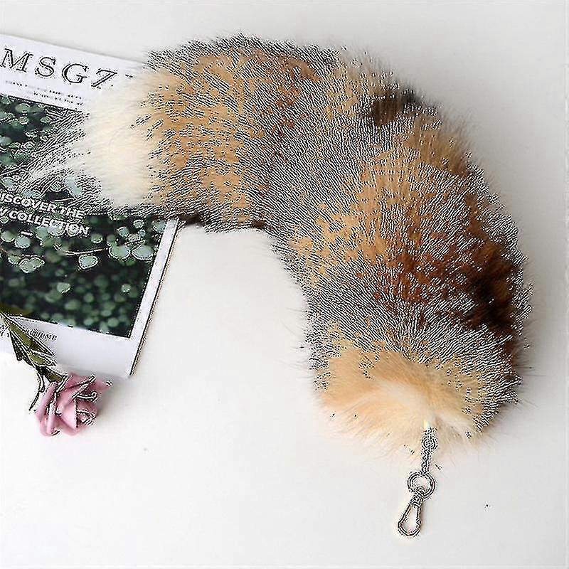 45cm Fox Tails Fluffy Real Furry Tail sleutelhanger Handtas Accessoires ...