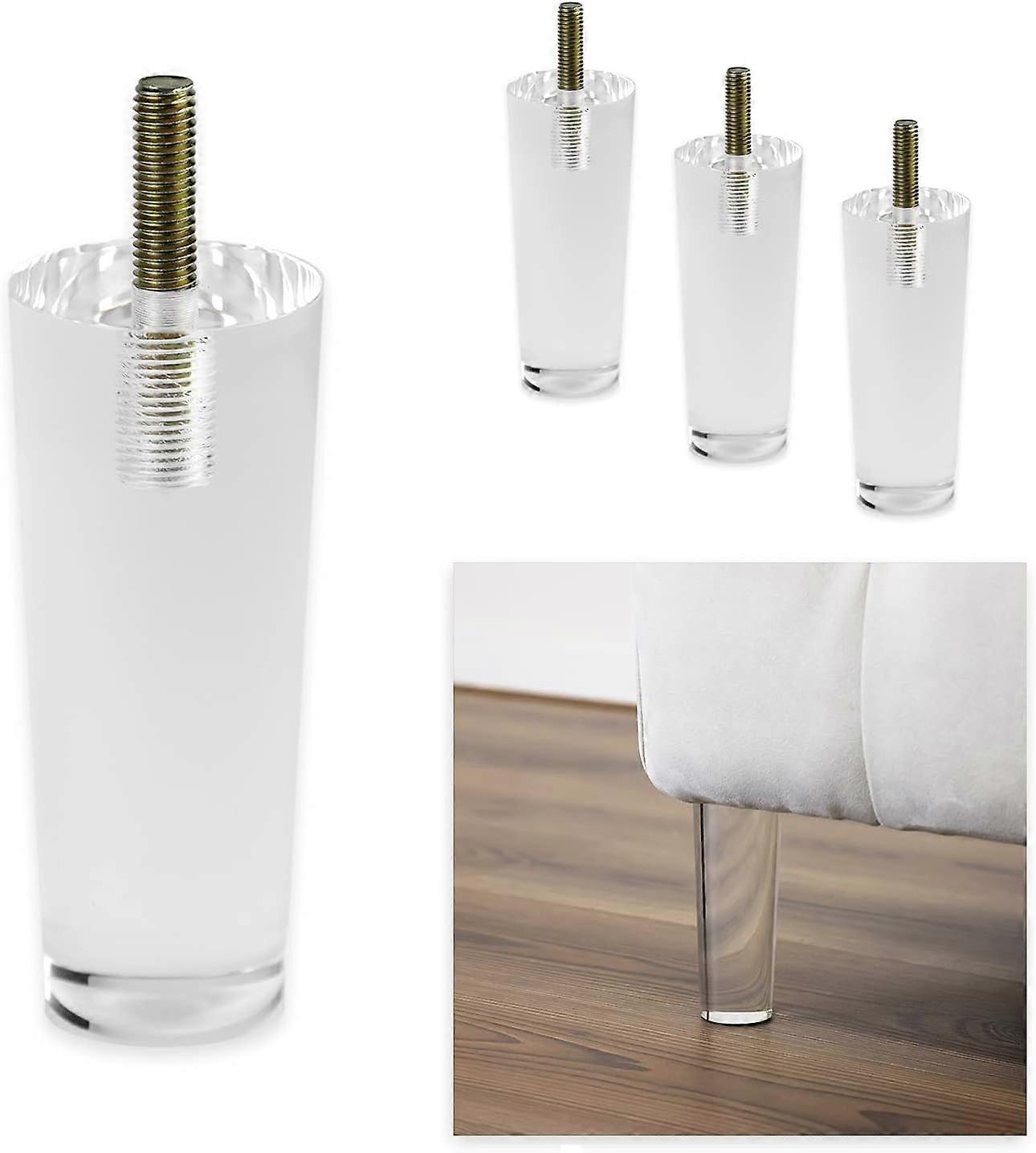 Transparent furniture feet width 5.8 cm height 15 cm - legs for sofa ...