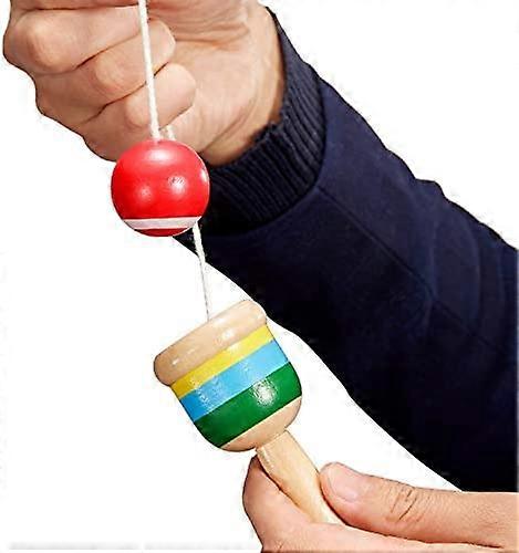 2 Pieces Jacks Game with Ball Paddle Ball with String Cup and Ball Game ...