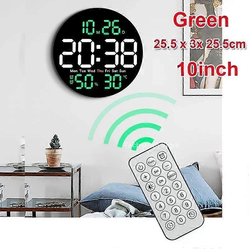 Rectangle LED Oversize Screen Alarm Clock Temperature Humidity Week ...