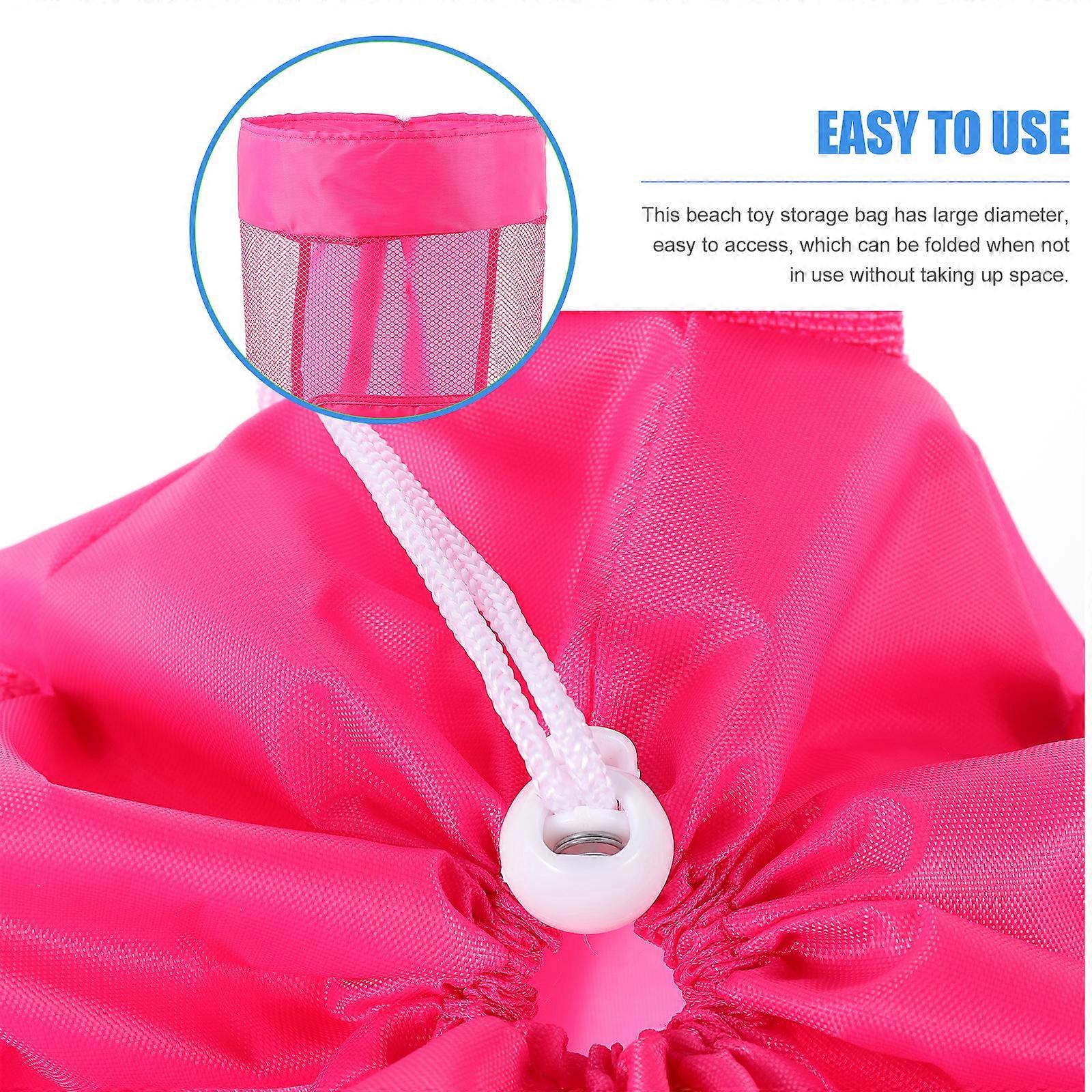 Large Mesh Beach Bag Beach Toy Bag Kids Toy Storage Pouch Swimming Gear ...