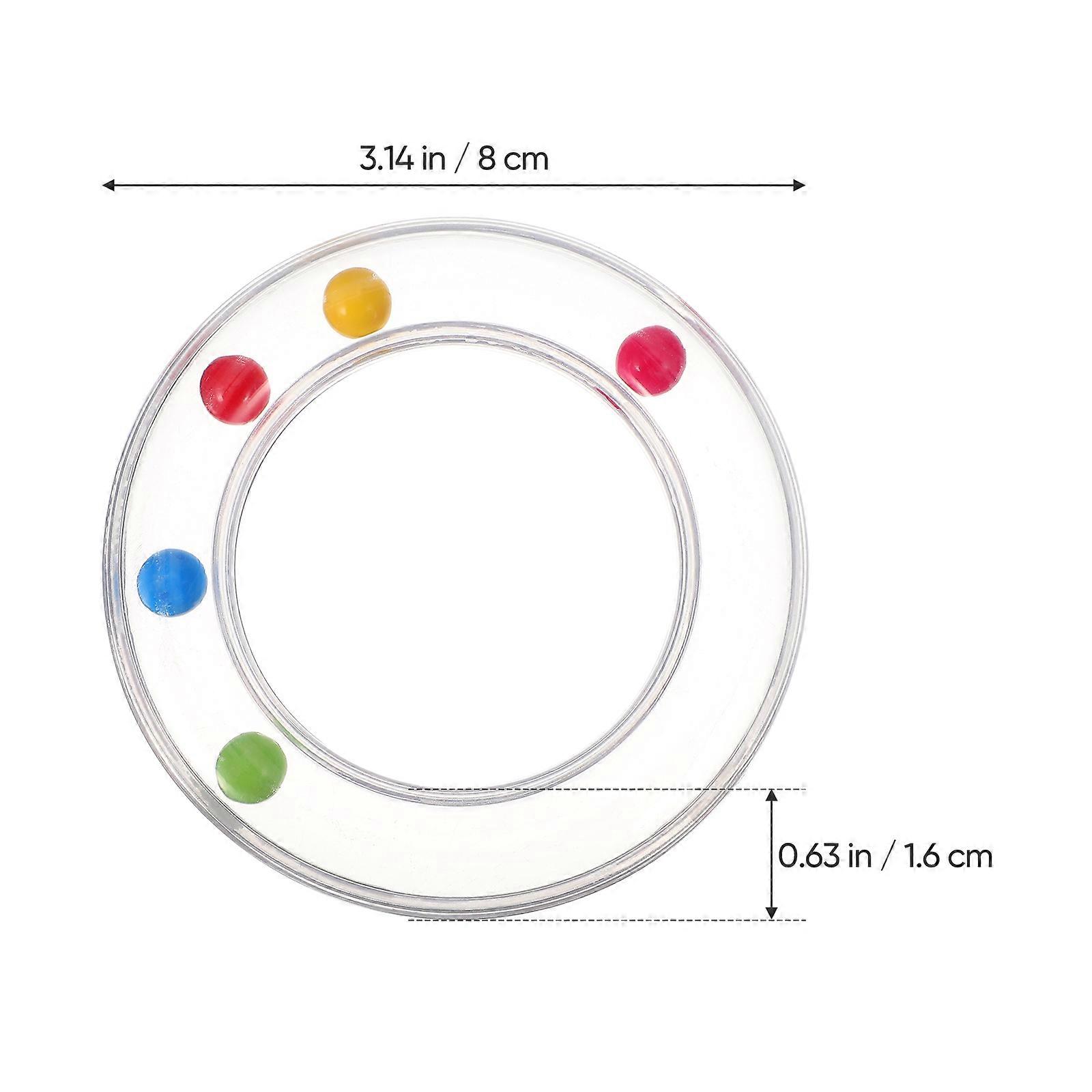 6Pcs Transparent Baby Rattles Portable Infant Toys Plastic Hand Bell ...