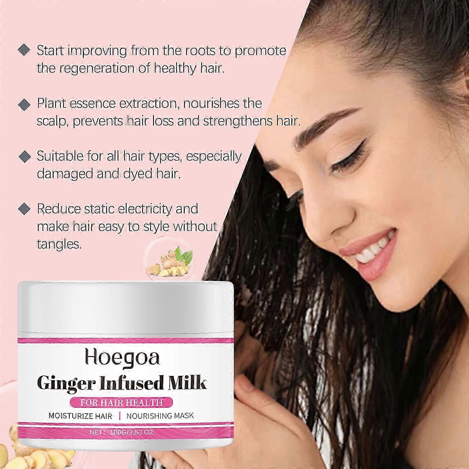 Ginger Milk Hair Mask, Ginger Infused Milk Hair Mask, Deep Conditioning ...