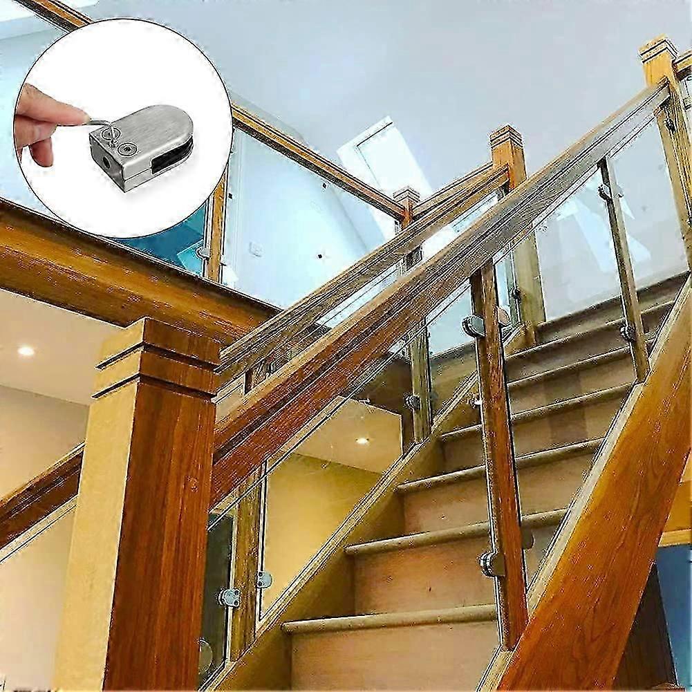 Glass Stair Clamp, 2 Pieces 6-8mm Glass Clamp, 304 Stainless Steel ...