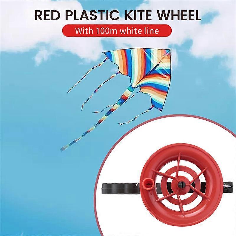 100M Twisted String Line Red Wheel Kite Reel Winder | Fruugo UK