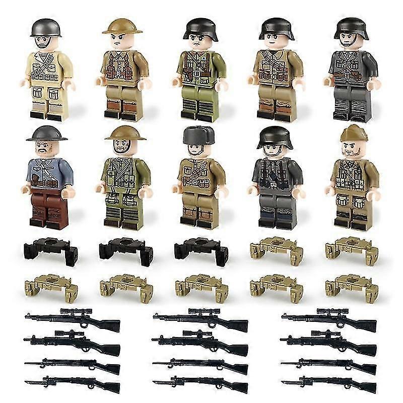 Military World War II Soldiers Rifle Gun Weapon Building Blocks Kit ...