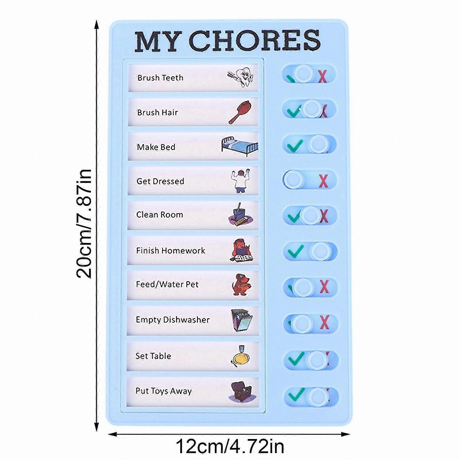 Reusable Plastic Board Chore Chart for RV Checklist and Elder Notes Car ...
