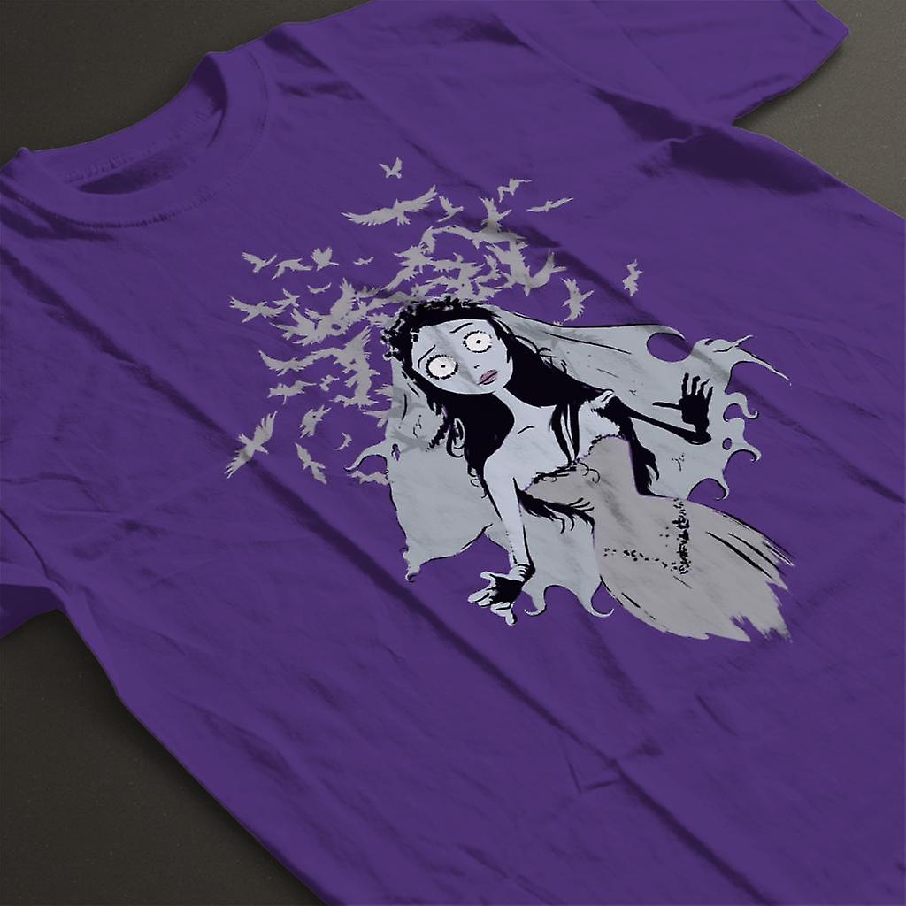 Corpse Bride Emily Surrounded By Bird Silhouettes Kid's T-Shirt | Fruugo US