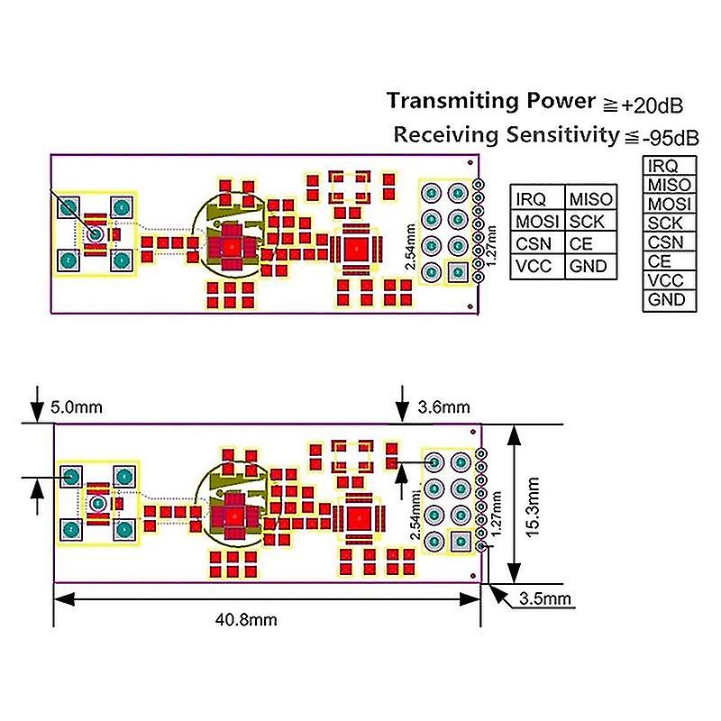 2pcs Nrf24l01+pa+lna Rf Transceiver Module With Sma Antenna 2.4 Ghz ...