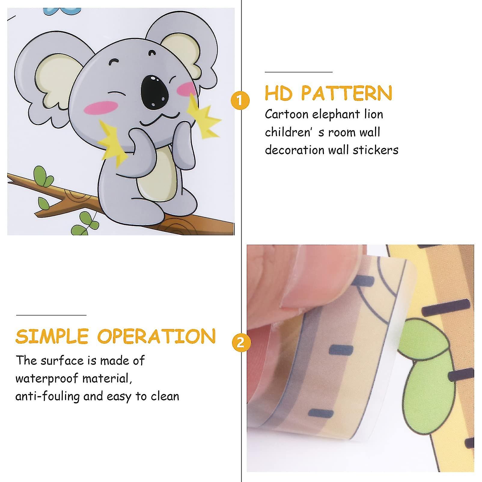 Little Monkeys Tree And Animals Height Chart Kids Wall Stickers Wall ...