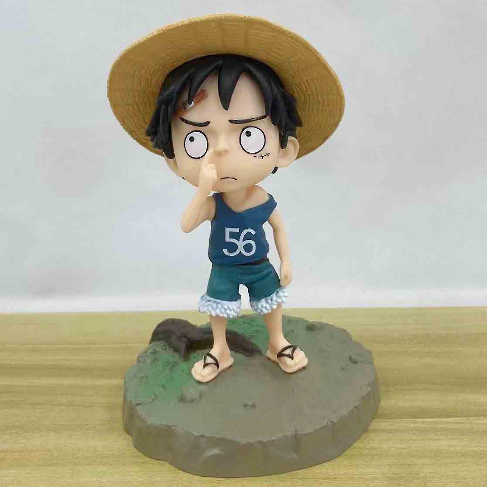 One Piece Q Version Luffy Figurine Stand Posture With Stable Base ...