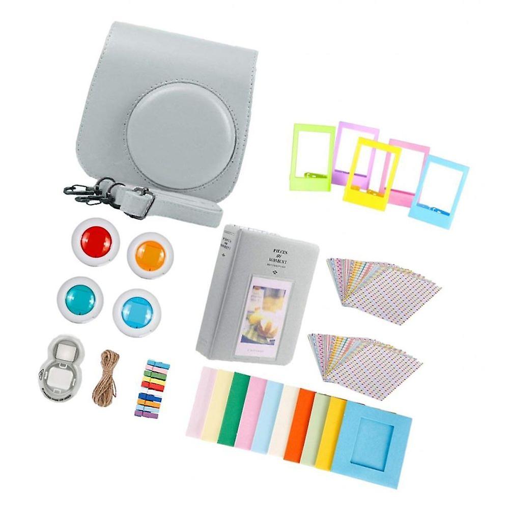 Pour Fujifilm Instax Mini 9 Appareil Photo Pu Case Filter + Close Up ...