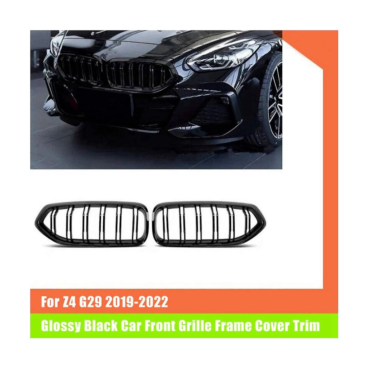 2Pcs Glossy Black Car Front Grille Grill Frame Cover Trim for Z4 G29 ...