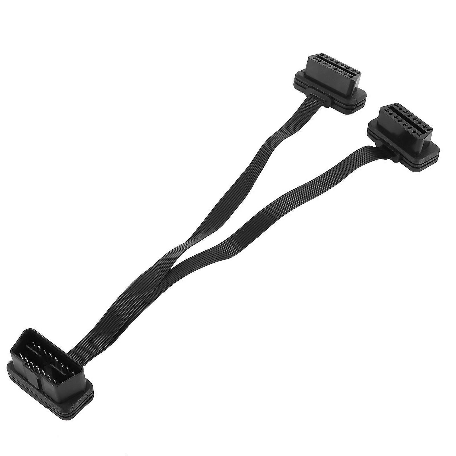 16Pin OBD Extension Cable Staight Male to Dual Straight Female Y ...