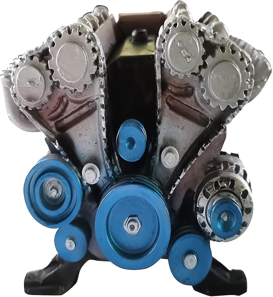 Engine Model Desktop Engine 8 Cylinder Inline Car Engine Model Building Kit Adult Mini Engine