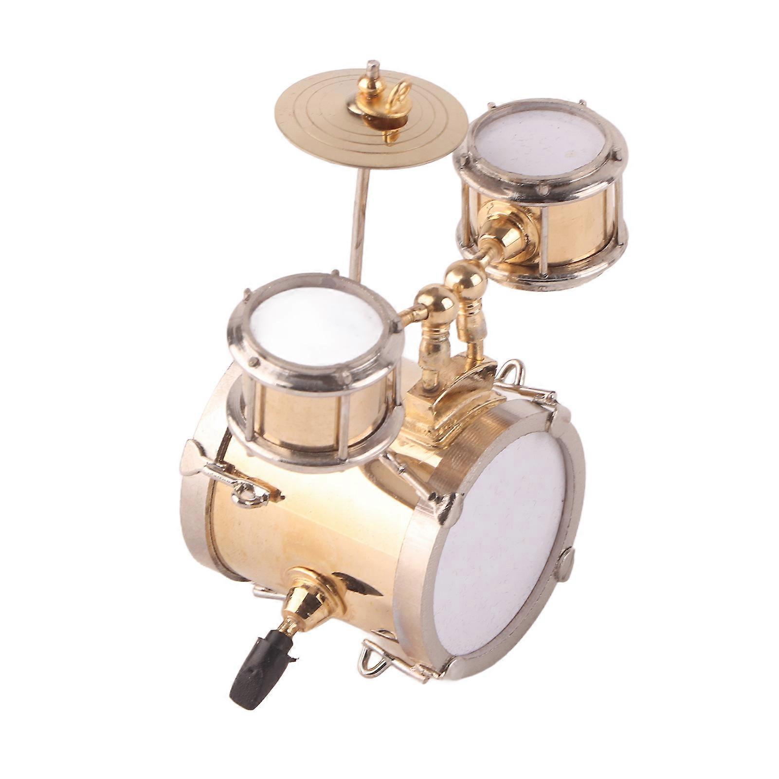 Miniature Musical Instrument Replica Drum Set Ornament Drummer Gift ...