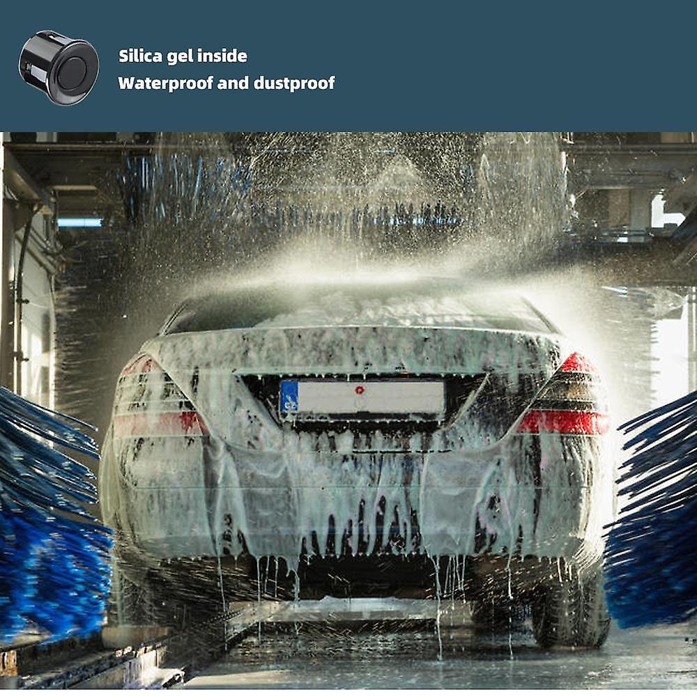 Car LED Parking Sensor Kit 4 Sensors 22mm Reverse Radar Sound Alert ...