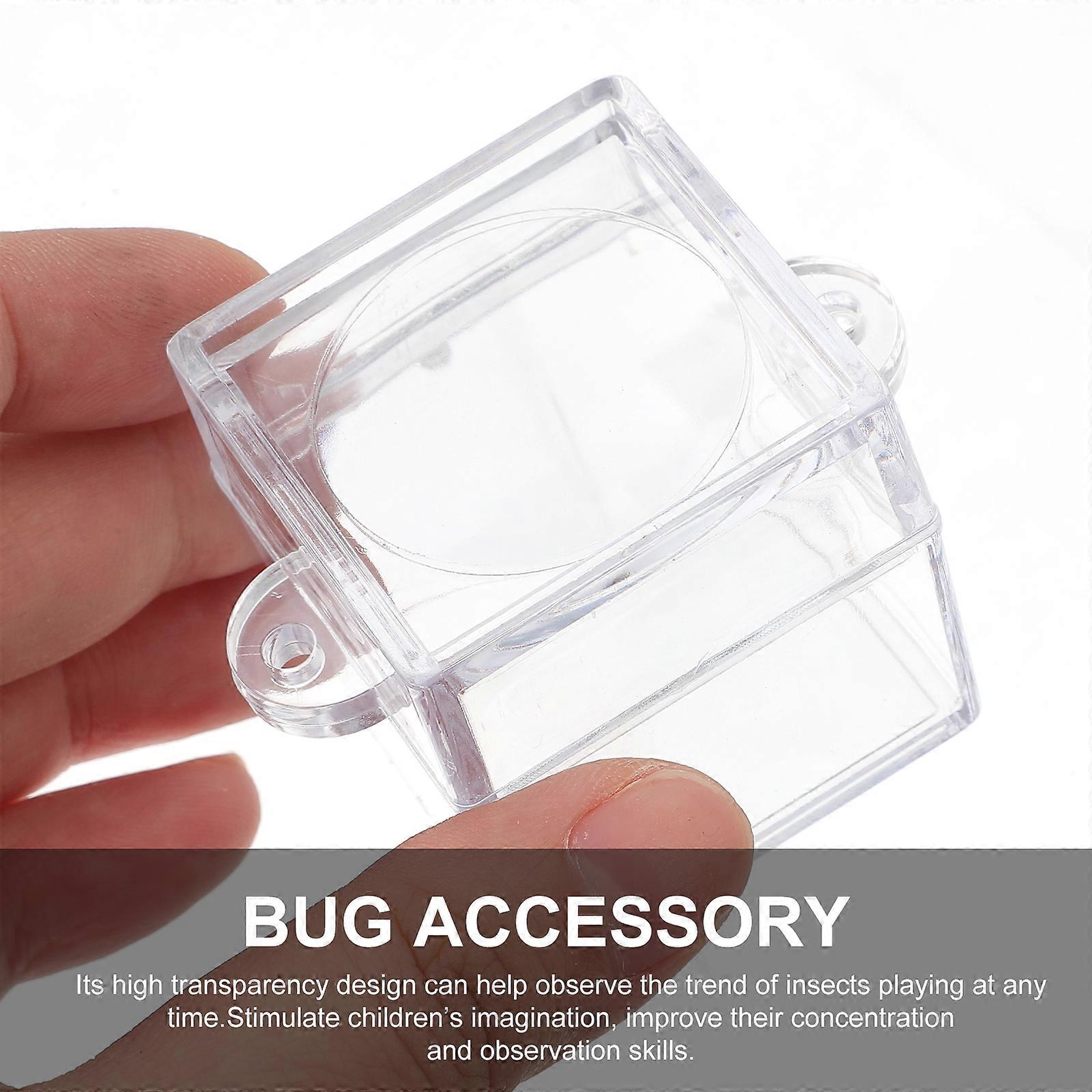 10 Pcs Clear Container Kid Toys Small Cages Magnifier Container ...