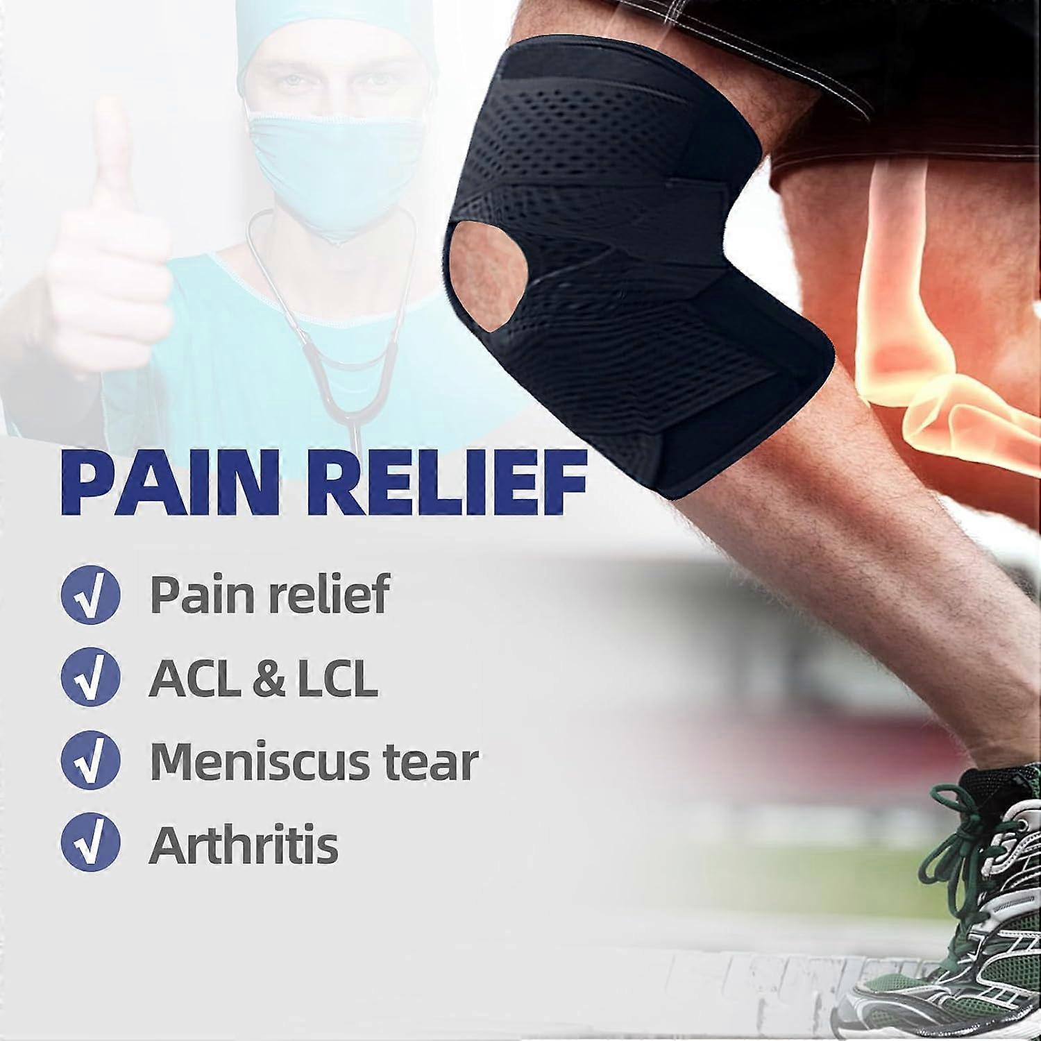 Knee Brace for Women Men, Knee Pain Pads Brace Meniscus Tear Protection ...