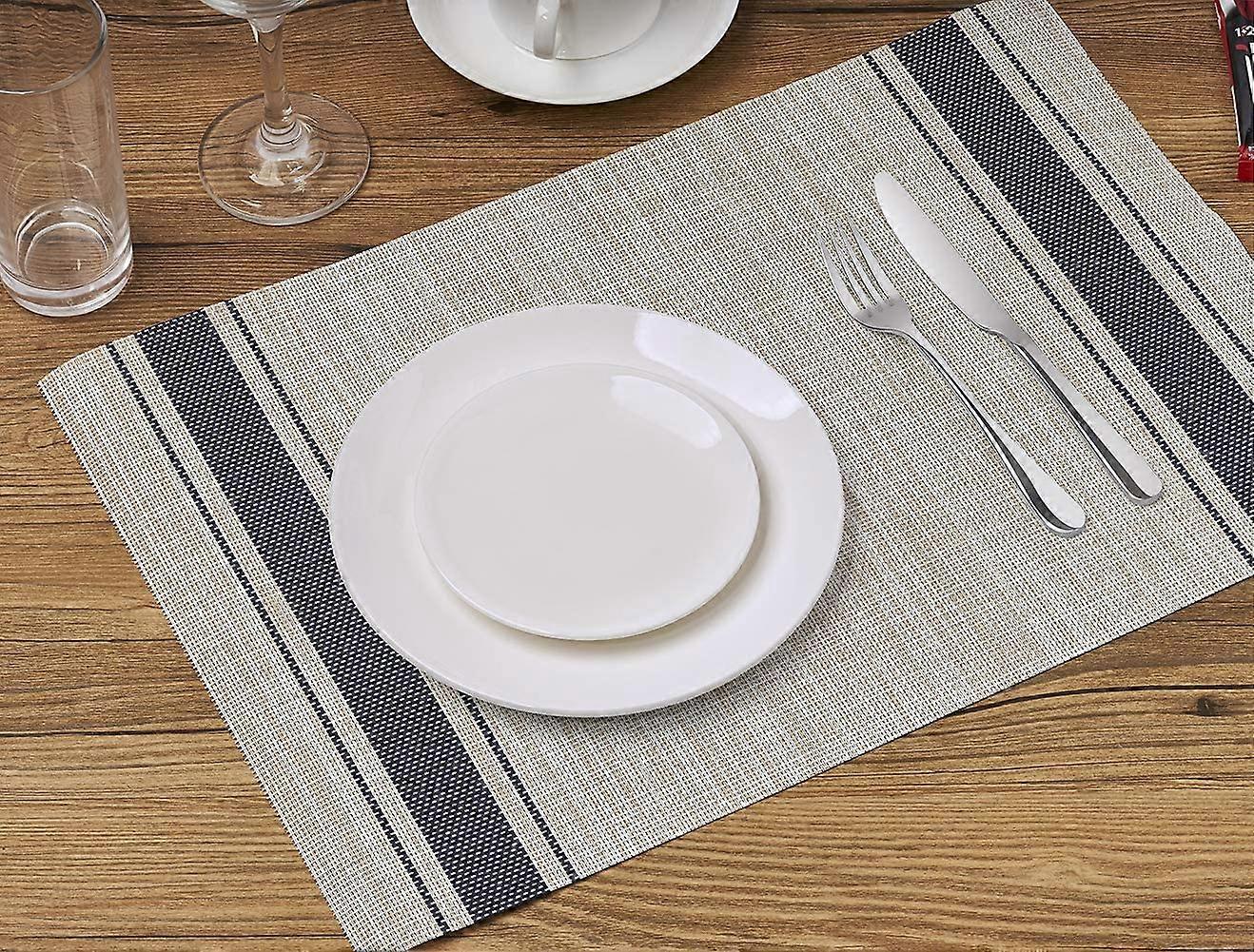 Smeala Placemats Set of 4, Heat Resistant Table Mats & Stain Resistant ...
