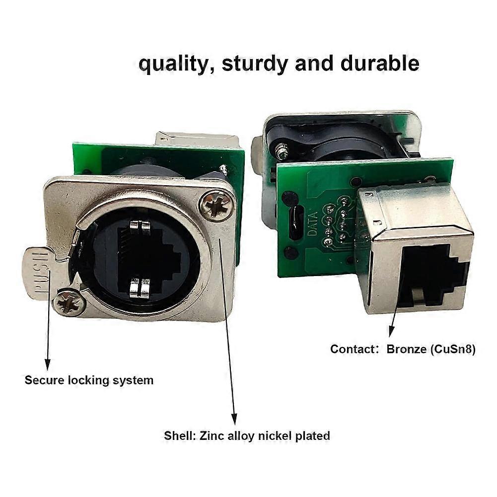 10PCS Ethercon Rj45 Chassis Socket, NE8FDP Ethercon Pass Through ...