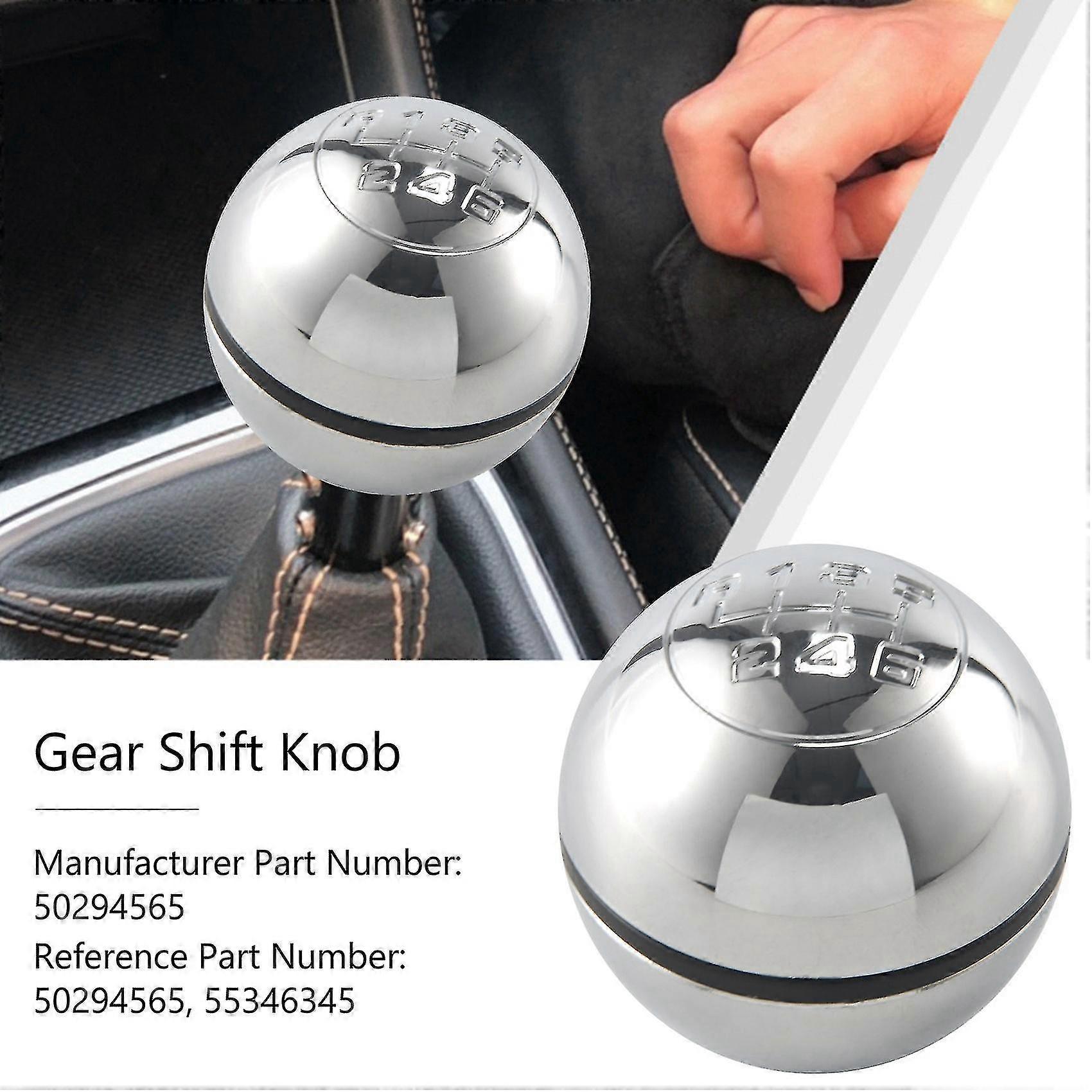 6 Speed Car Manual Gear Shift Knob Bright Lever Shifter Stick Hand Ball ...
