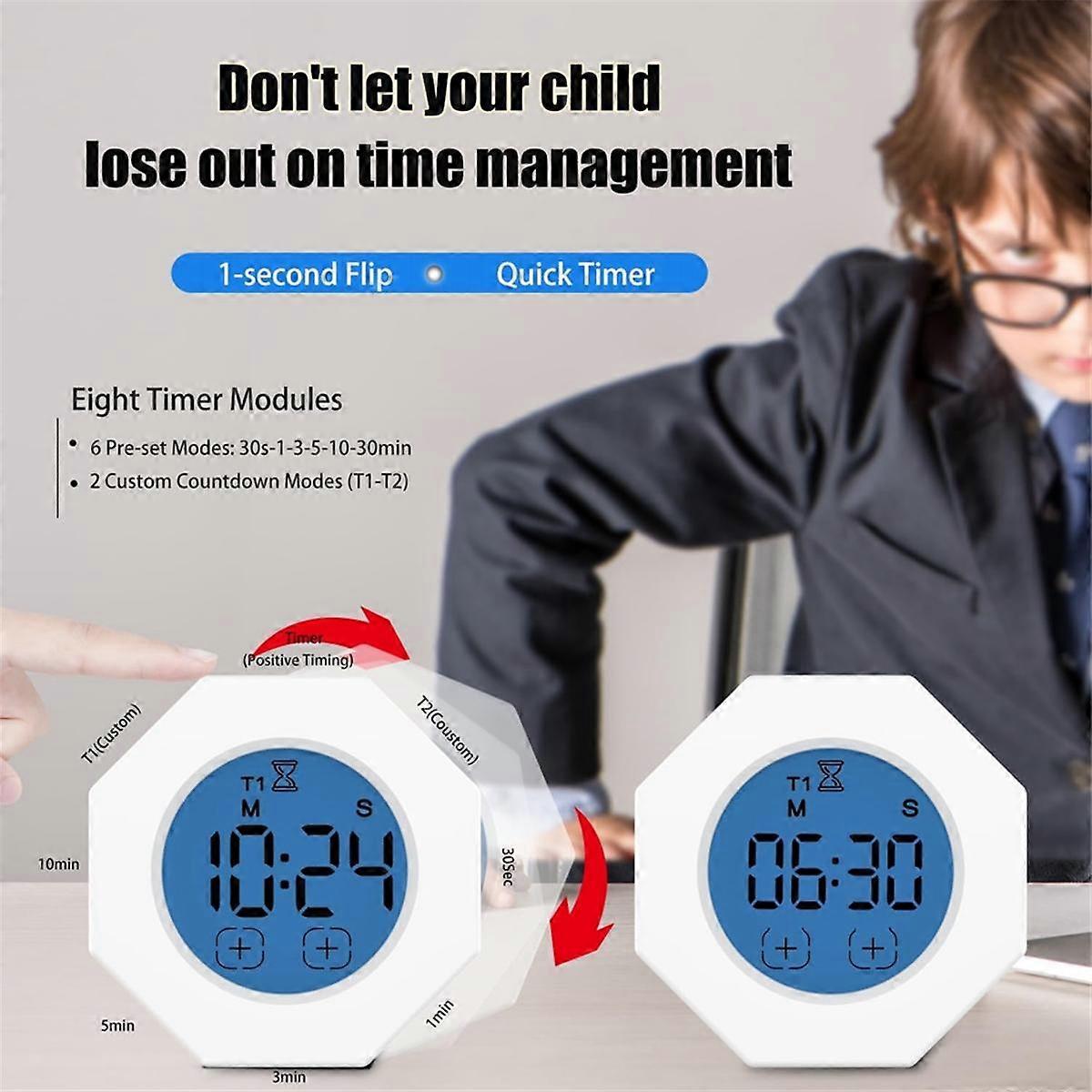Pomodoro Timer, Productivity Timer Square, Octagonal Gravitational Flip ...