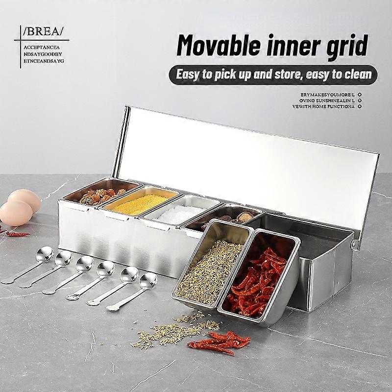 304 stainless steel flap seasoning box, commercial seasoning box ...