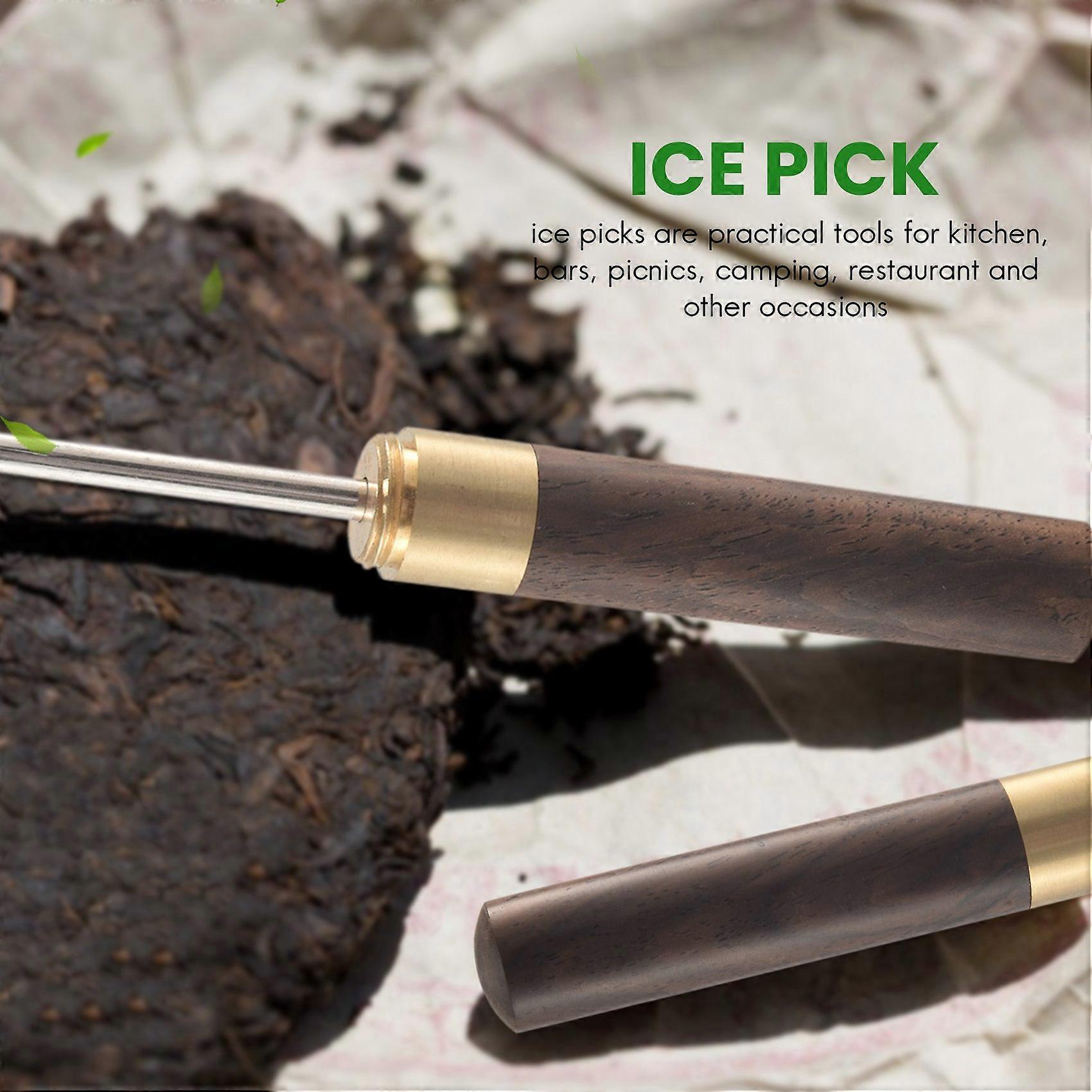 3Pcs Stainless Steel Ice Picks Kitchen Tool Ice Pick with Wooden Handle ...