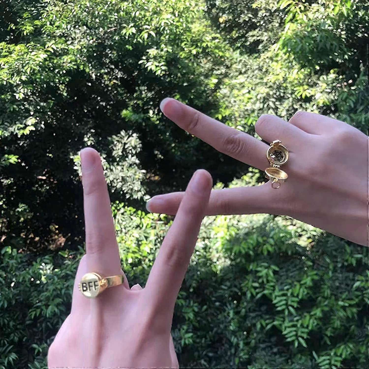 Ubiuo Spongebob Bff Rings For 2 Best Friends Cute Anime Rings For Teen ...