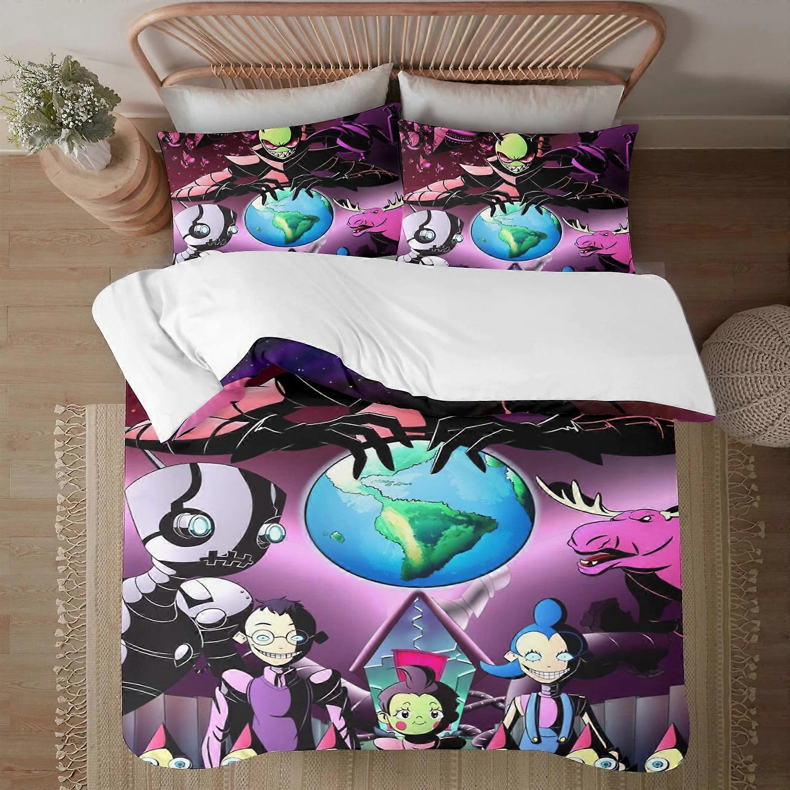 Bedding set BM307 Invader Zim Face on print Soft Bed Set Lightweight 3 ...