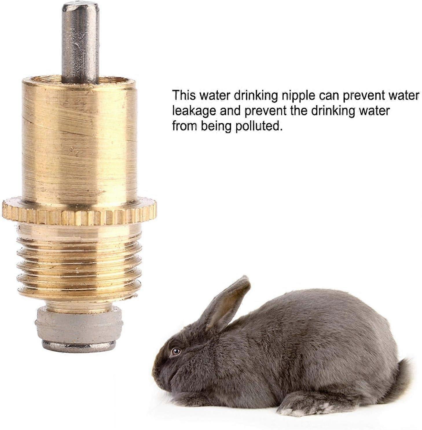 Rabbit Drinker Nipple Waterer, 20pcs Rabbit Water Nipples Rodent ...