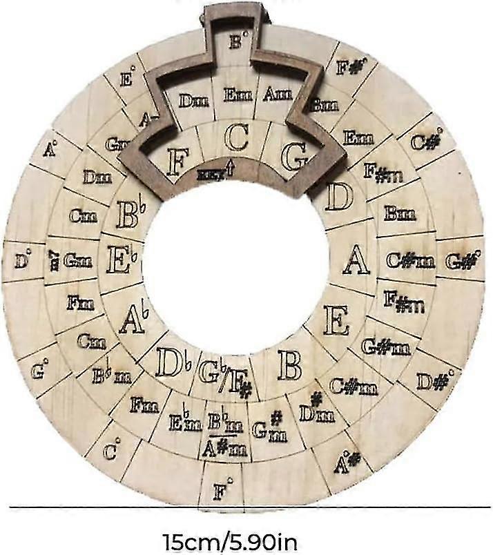 Wooden Melody Tool,circle Of Fifths Wooden Wheel And Musical ...