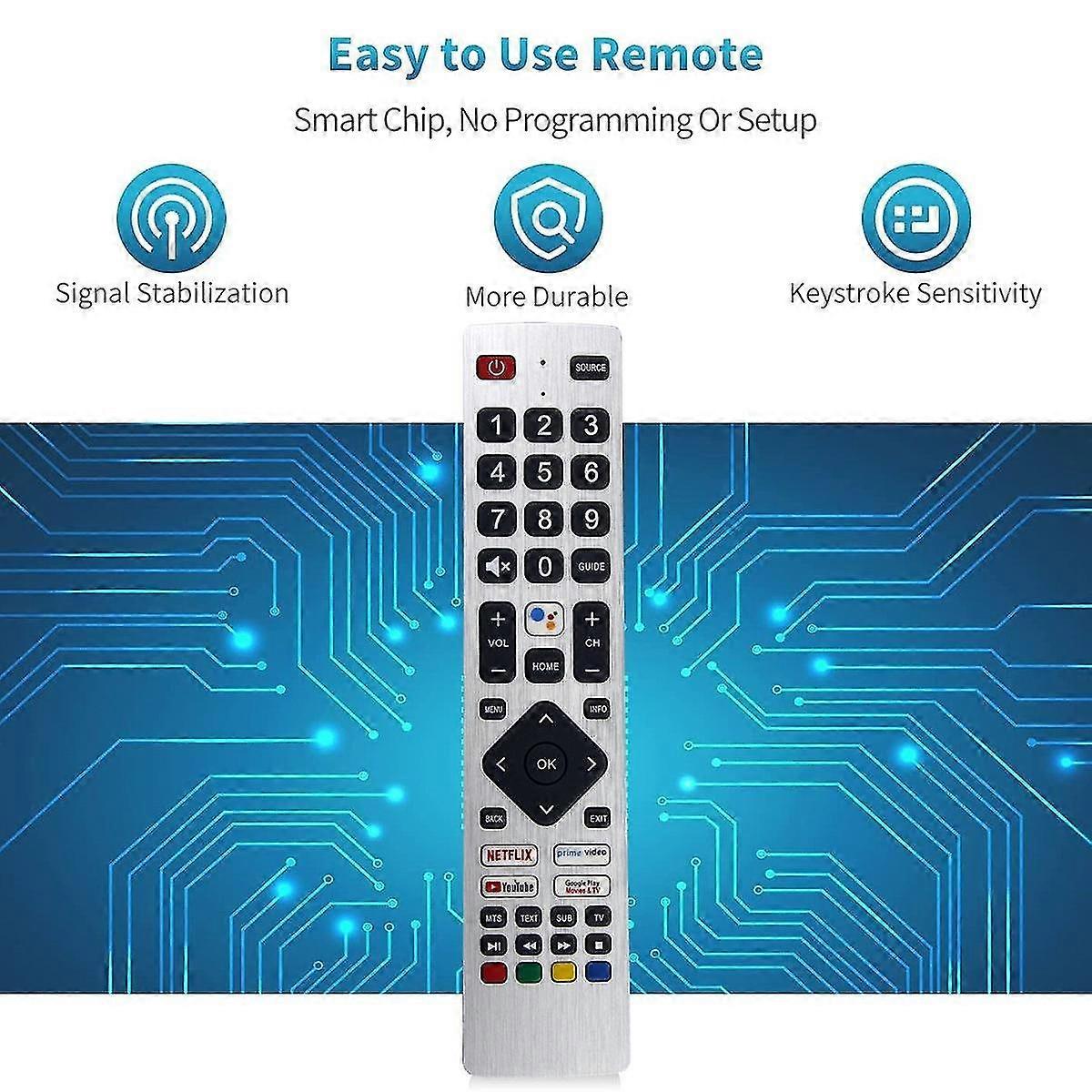 Rmc0133 Remote Control Replace For Sharp Tv Remote Control Free Setup ...