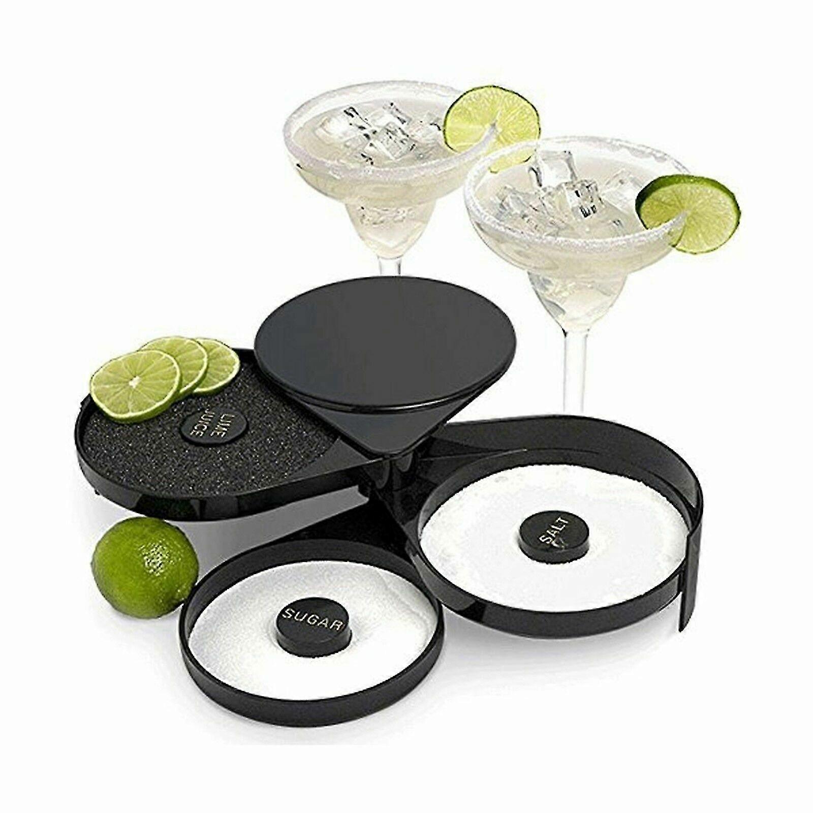3 Tier Bar Glass Rimmer Margarita Cocktail Sugar Salt Rim Bar Bartender ...
