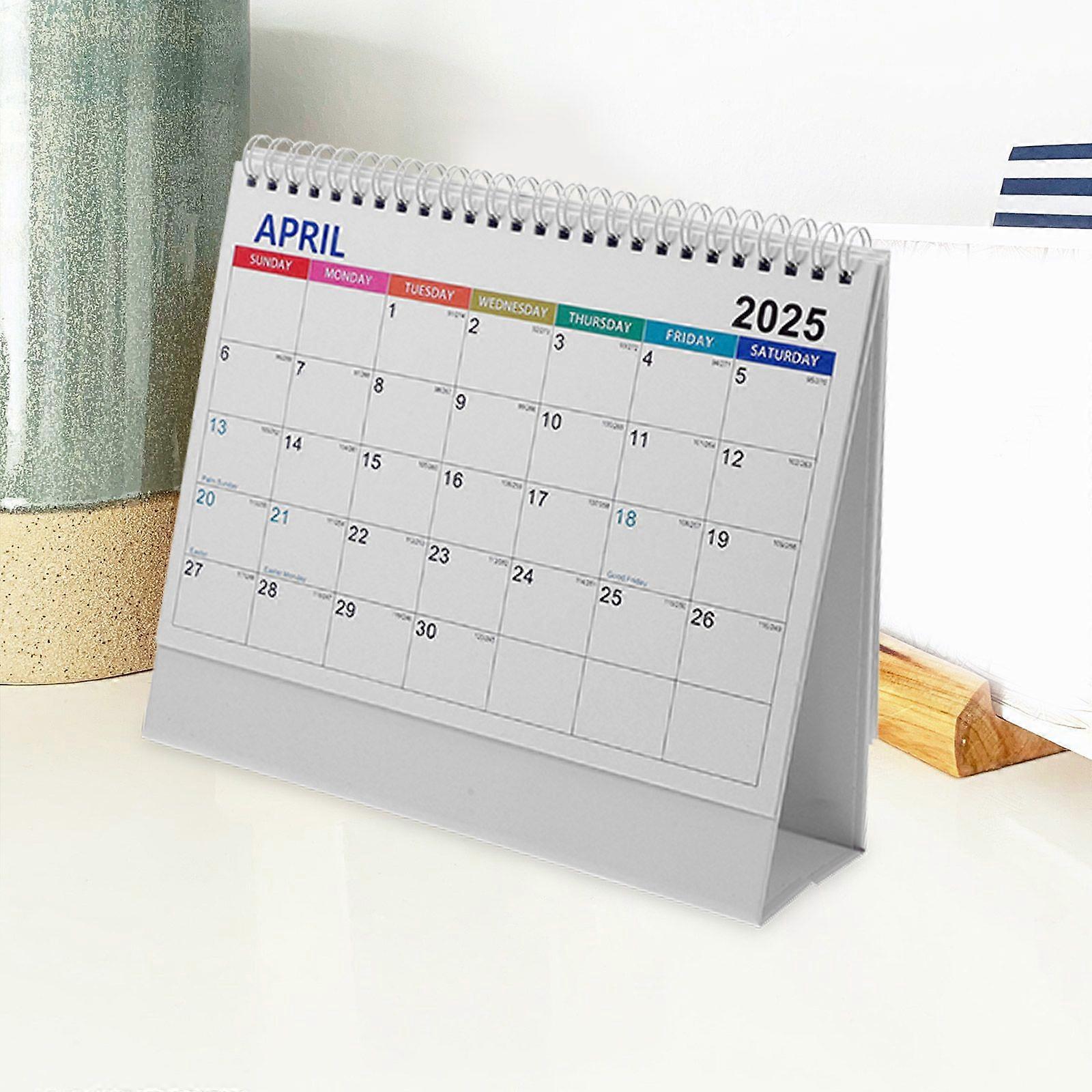 Monthly Calendar 2025 Desk Calendar Spiral Calendar Standing Flip ...