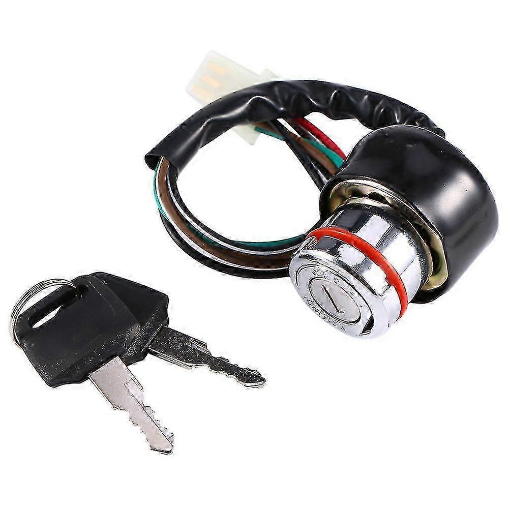 Universal 6 Wire Ignition Switch 3 Position 2 Keys Motorcycle Kart Pit ...