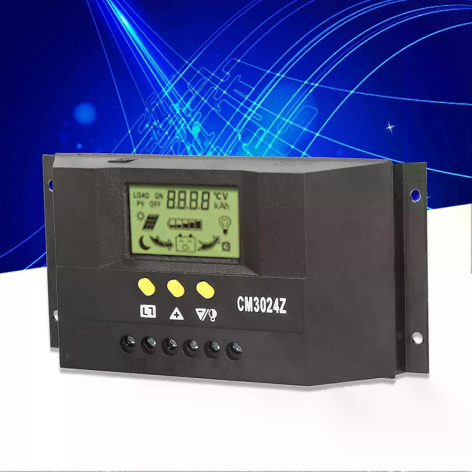CM3024Z PWM Solar Controller LCD Display Solar Panel Intelligent Regulator 12V 24V | Fruugo UK