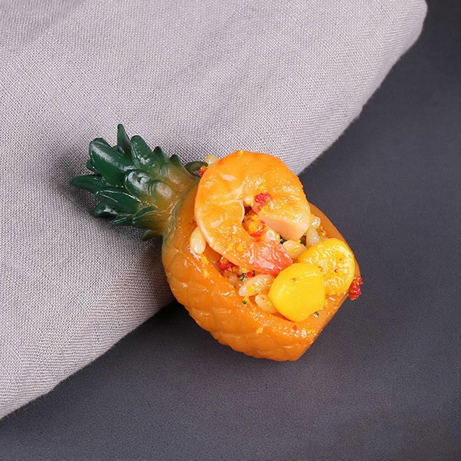 Simulation Pineapple Fried Rice Model Realistic Artificial Pineapple ...