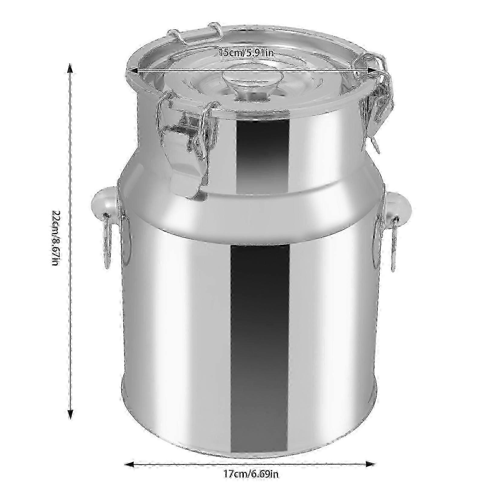 5L Stainless Steel Milk Bucket Milk Can | Fruugo UK