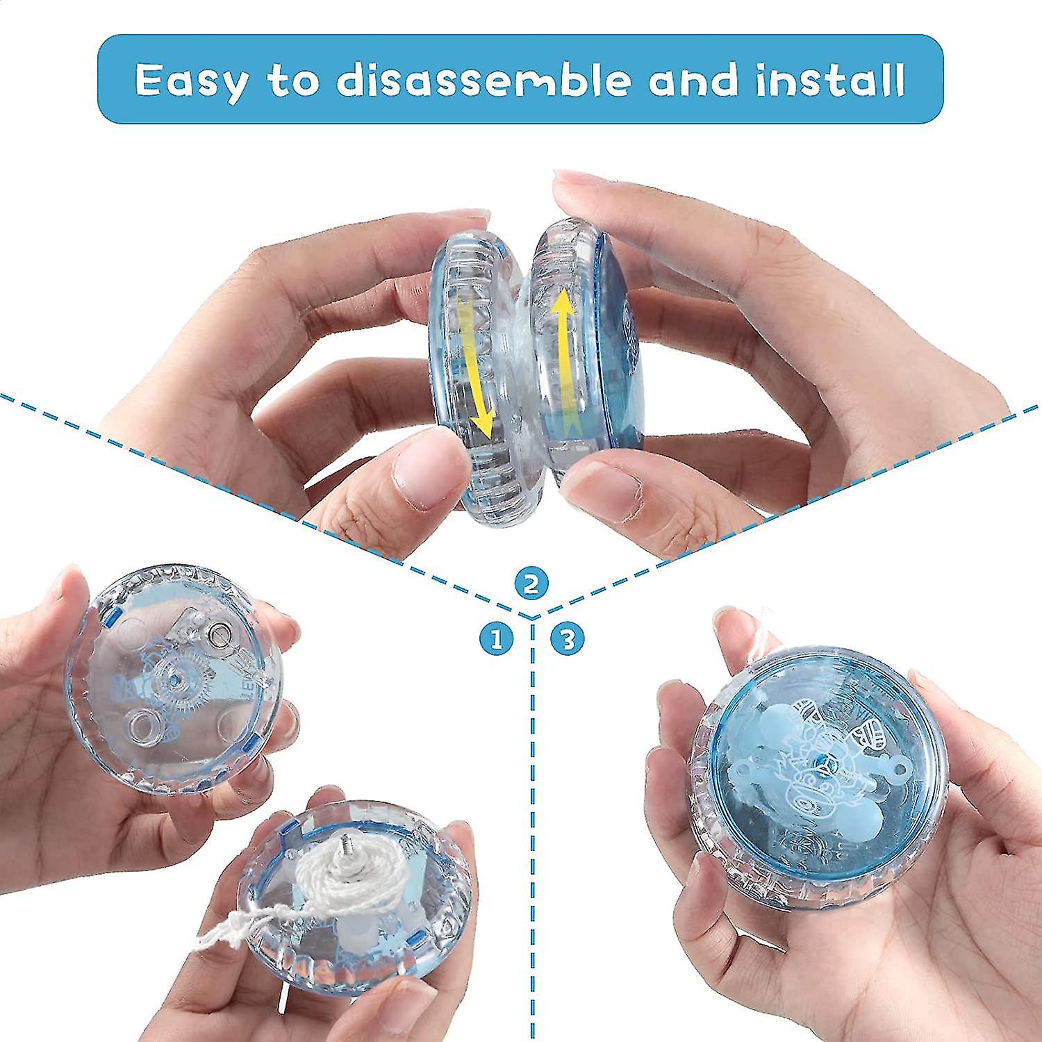 2 Pieces Led Yoyo Toys Led Light Yoyo Responsive Ball Bearing Yoyo For ...