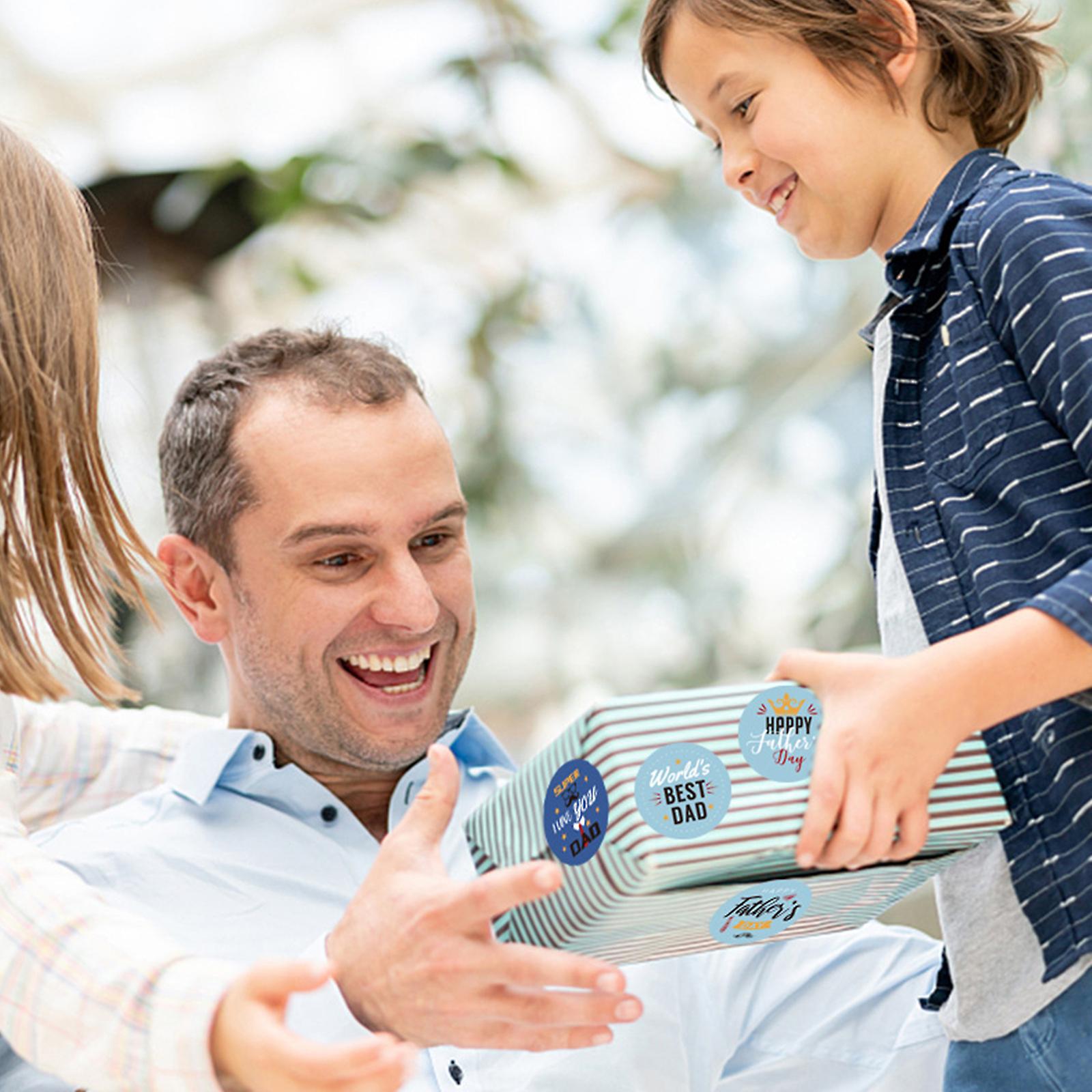 Happy Father's Day Stickers 64pcs/4 sheets Hat Beard Letters Art Decal ...