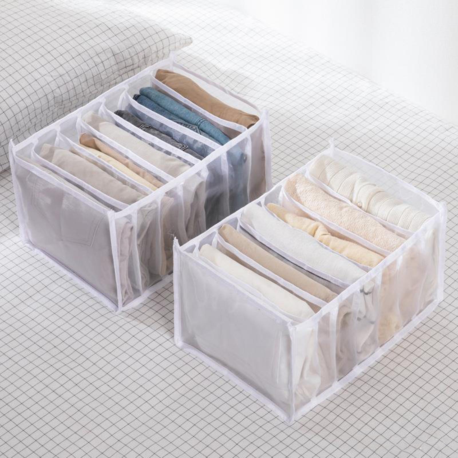 Foldable Closet Drawer Organizer Clothes Drawer Mesh Separation Box ...