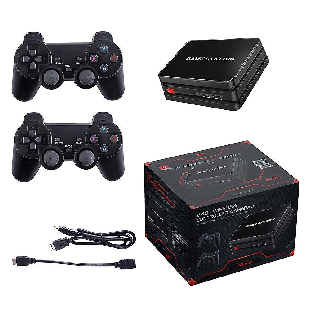 Console de jeux vidéo M8 / m8plus 2.4g double contrôleur sans fil Game Stick 4k 10000 Jeux 64gb ...