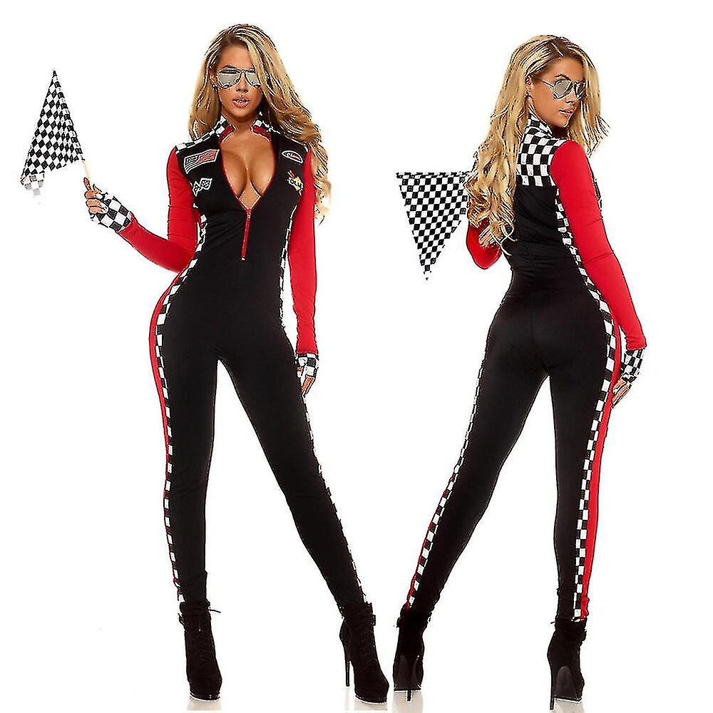 Sexy Race Car Driver Uniform Girl Racing Driver Cosplay Jumpsuit For ...