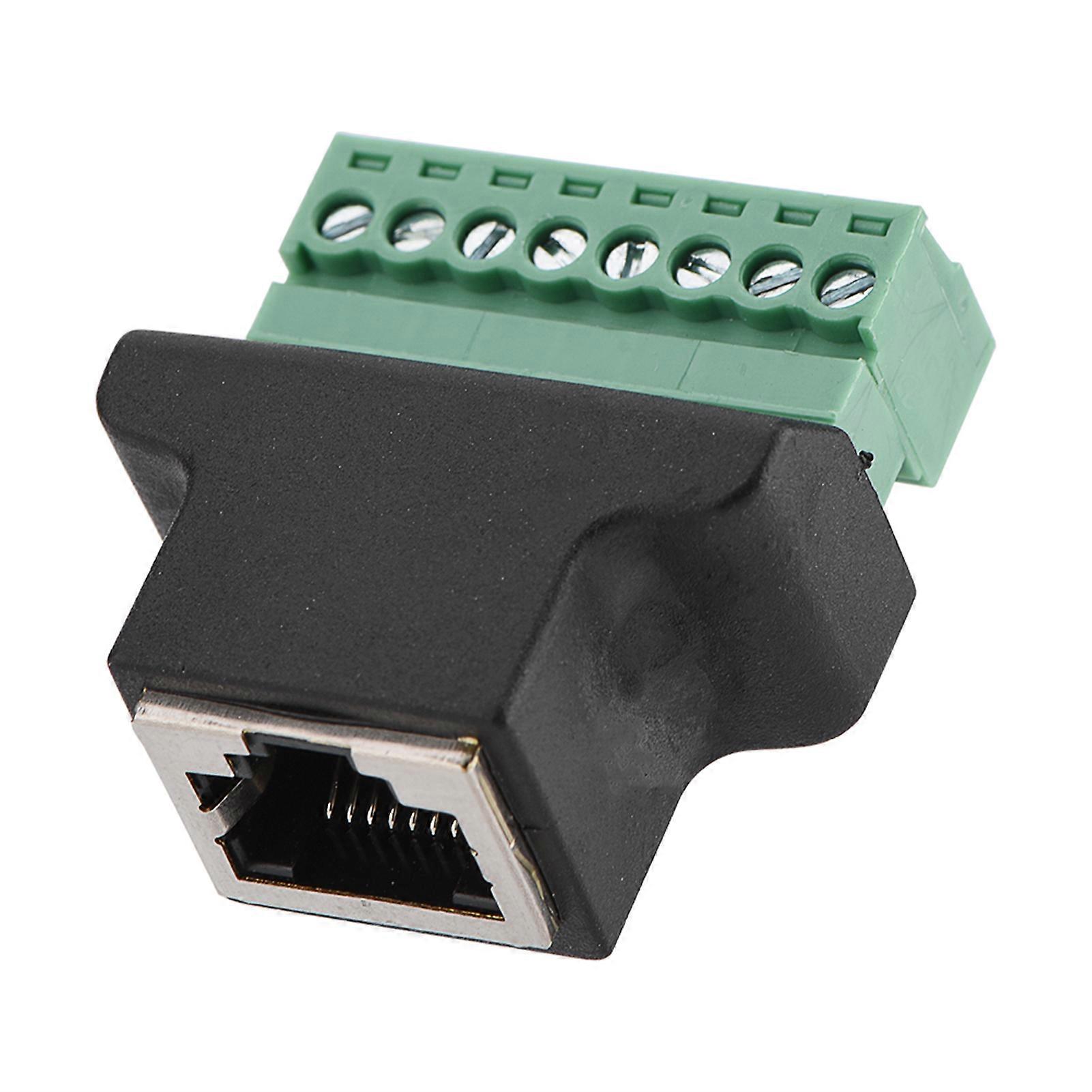 DVR Ethernet Connector RJ45 Female Jack to 8 Pin Screw Terminal ...