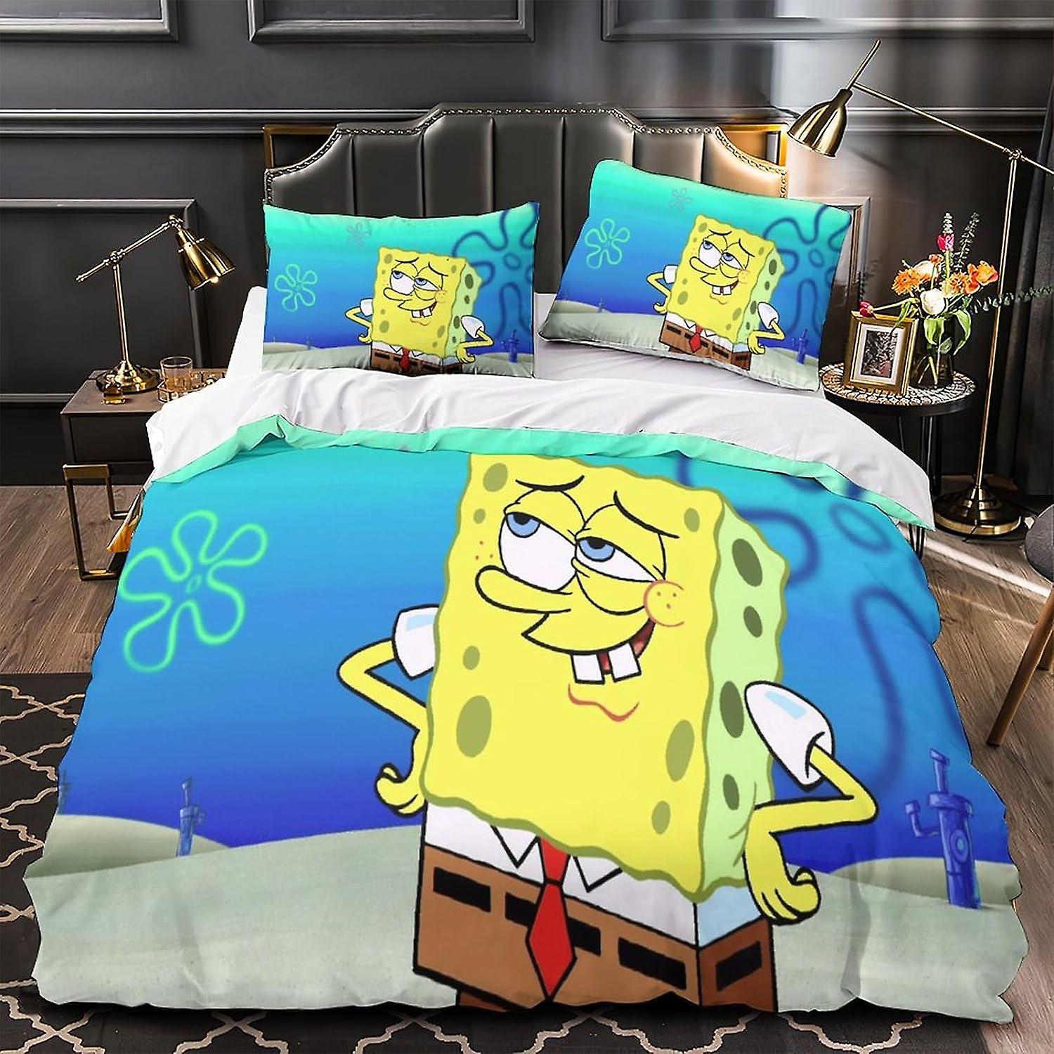 HOUKIG Spongebob for Boys Girls Comforter Covers 3D Printed Anime ...