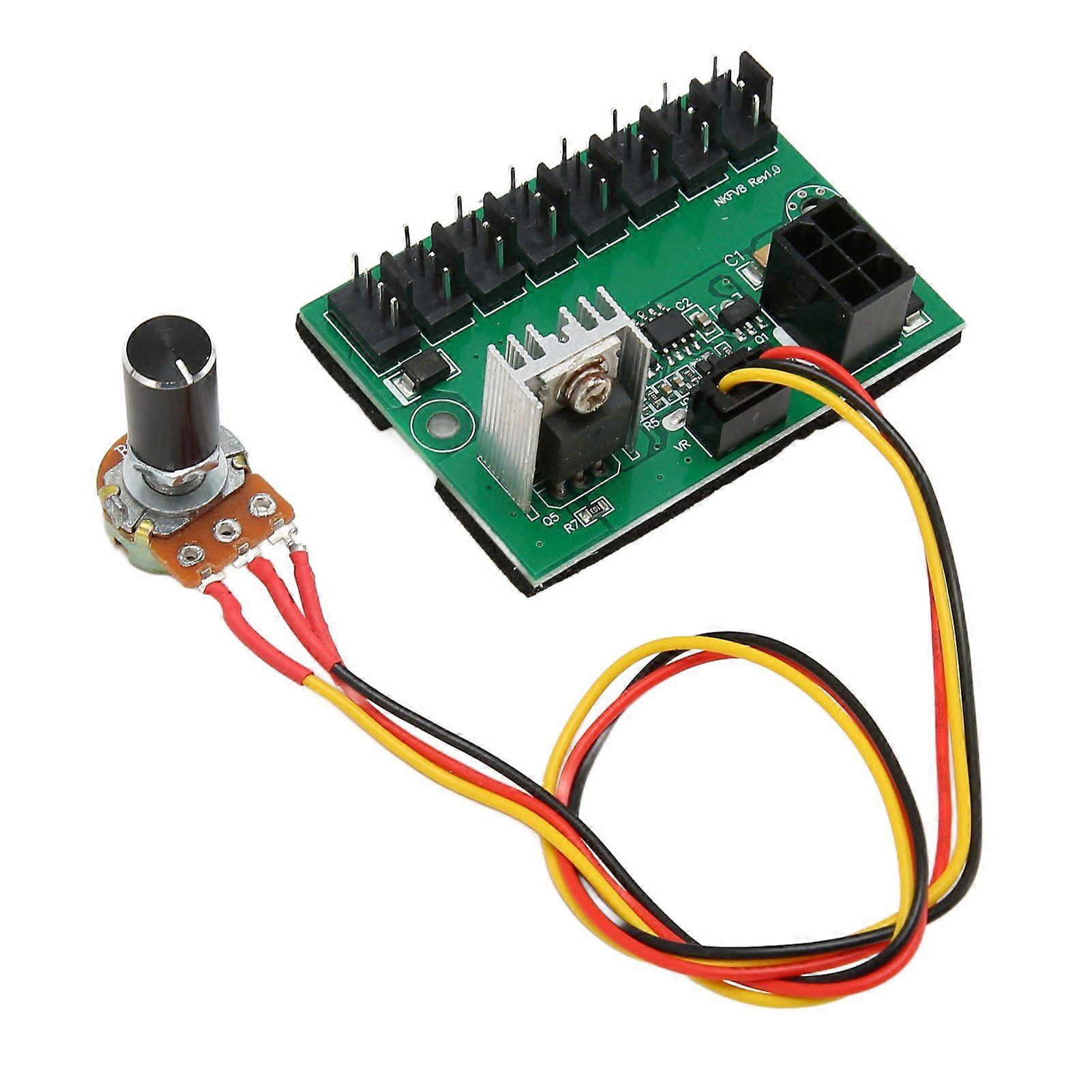 PWM Fan Hub DC 12V 8 Way PC Fan Speed Controller Hub with 300mm Cable ...