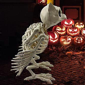 Halloween Skeleton Owl Decoration Realistic 12" Skeleton Animal Figure ...